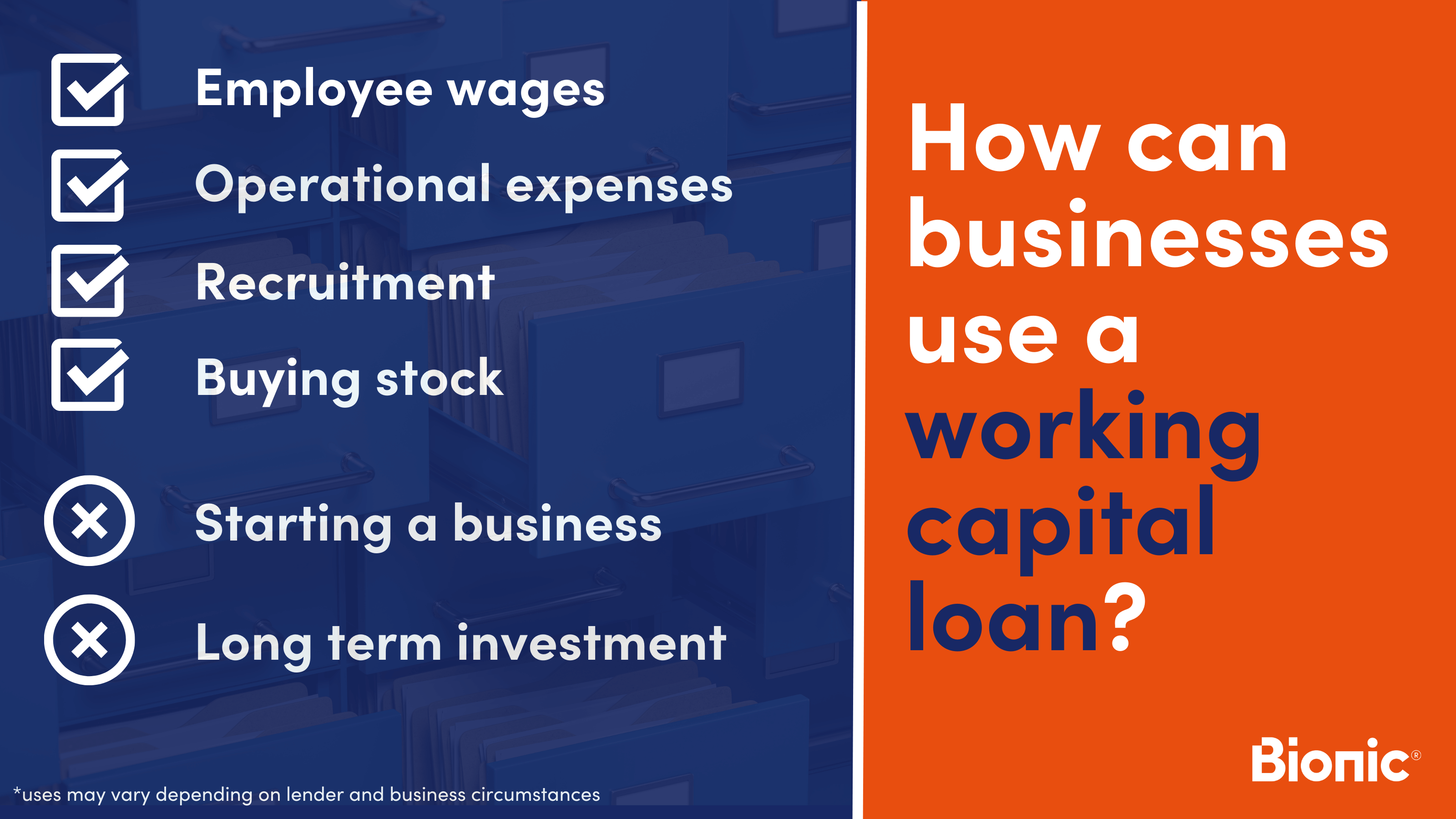 Working capital loan store